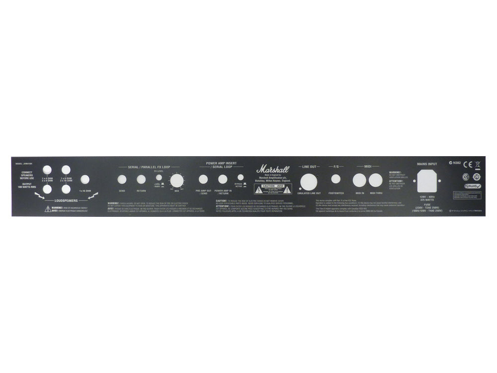 Marshall JVM410H Rear Faceplate – Solsound Limited