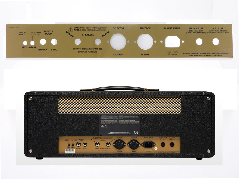 Marshall 1959SLP (1987X) Plexi Mk II Rear Faceplate – Solsound Limited